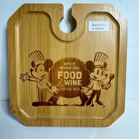 Disney | Dining | Nwt Disney Mini Wood Tray 223 Epcot Food And Wine ...